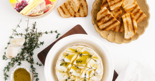 Thyme and Garlic Président® Baked Brie | Brie Cheese Recipe | Président ...