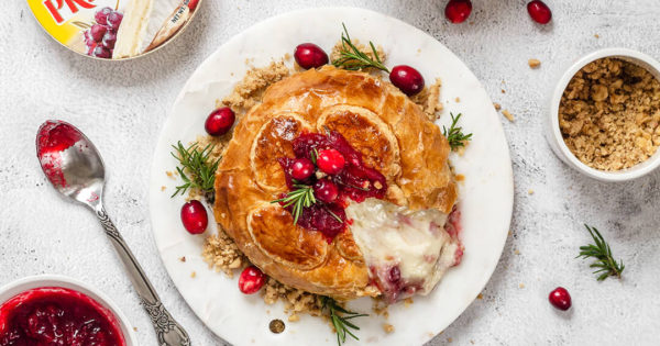 Baked Président® Brie En Croute With Cranberries - Brie Recipe - Président®